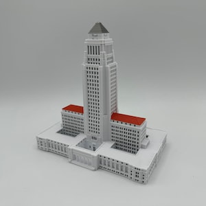 LA City Hall Model- 3D Printed Full Color - Etsy