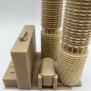 Marina City Model- 3D Printed - Etsy Canada