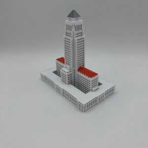 LA City Hall Model- 3D Printed Full Color - Etsy