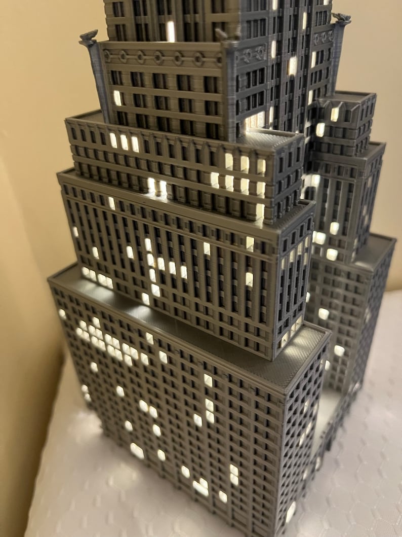 Chrysler Building Light up Model 3D Printed first Edition - Etsy