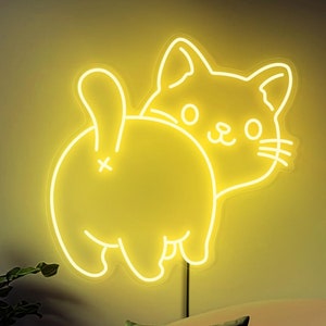 Cat Neon Sign, Cat Butt Led Sign, Cute Cat Neon Sign, Pet Neon Sign ...