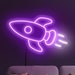Rocket Neon Sign, Rocket Led Sign, Spaceship Neon Sign, Rocket Lamp ...