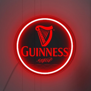 Guinness Neon Sign, Guinness Led Sign, Guinness Beer Logo, Guinness ...
