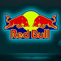 Red Bull Neon Sign, Red Bull Racing Logo,red Bull Led Sign,red Bull ...
