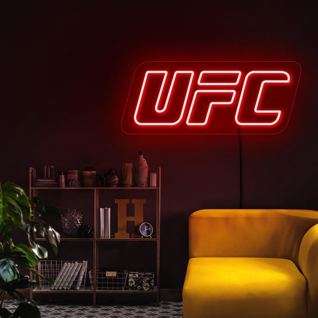 UFC Neon Sign, UFC Logo, Ufc Led Sign, Fighting Neon Sign, Boxing Neon ...