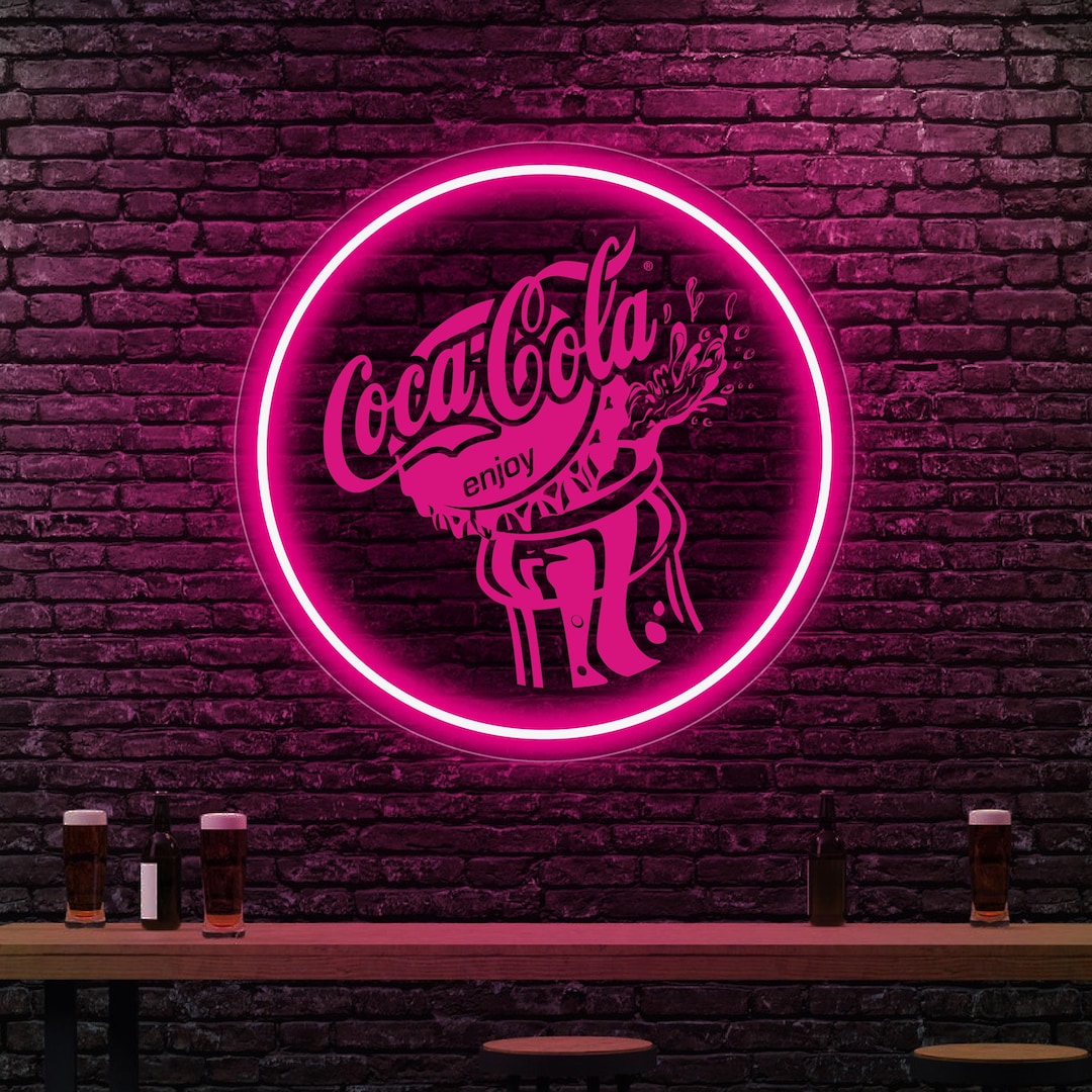 Coca Cola Neon Sign, Coca Cola Led Sign, Coca Cola Bottle Sign, Coke ...