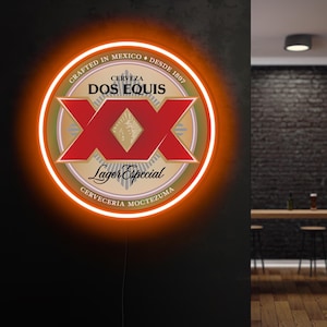 Dos Equis Neon Sign, Dos Equis Logo, Dos Equis Led Sign, Beer Neon Sign ...
