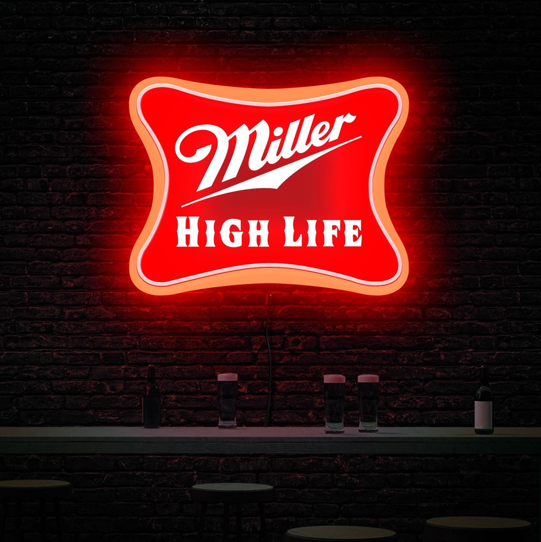 Miller Lite Neon Beer Signs, Miller Lite Light up Bar Sign, Miller Lite ...