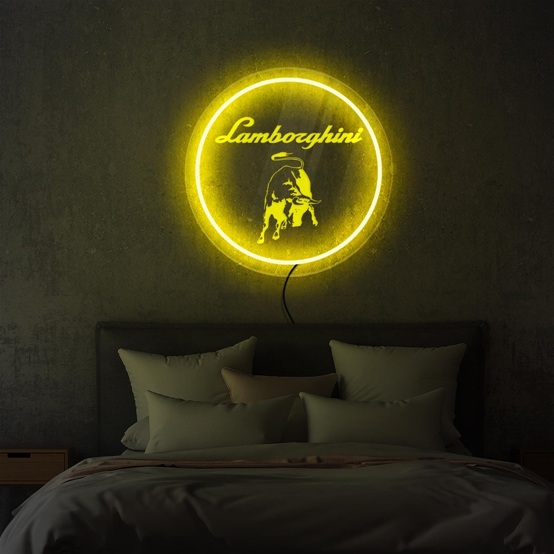 Lamborghini Neon Wall Light, Lamborghini Led Sign, Lamborghini Lighted ...