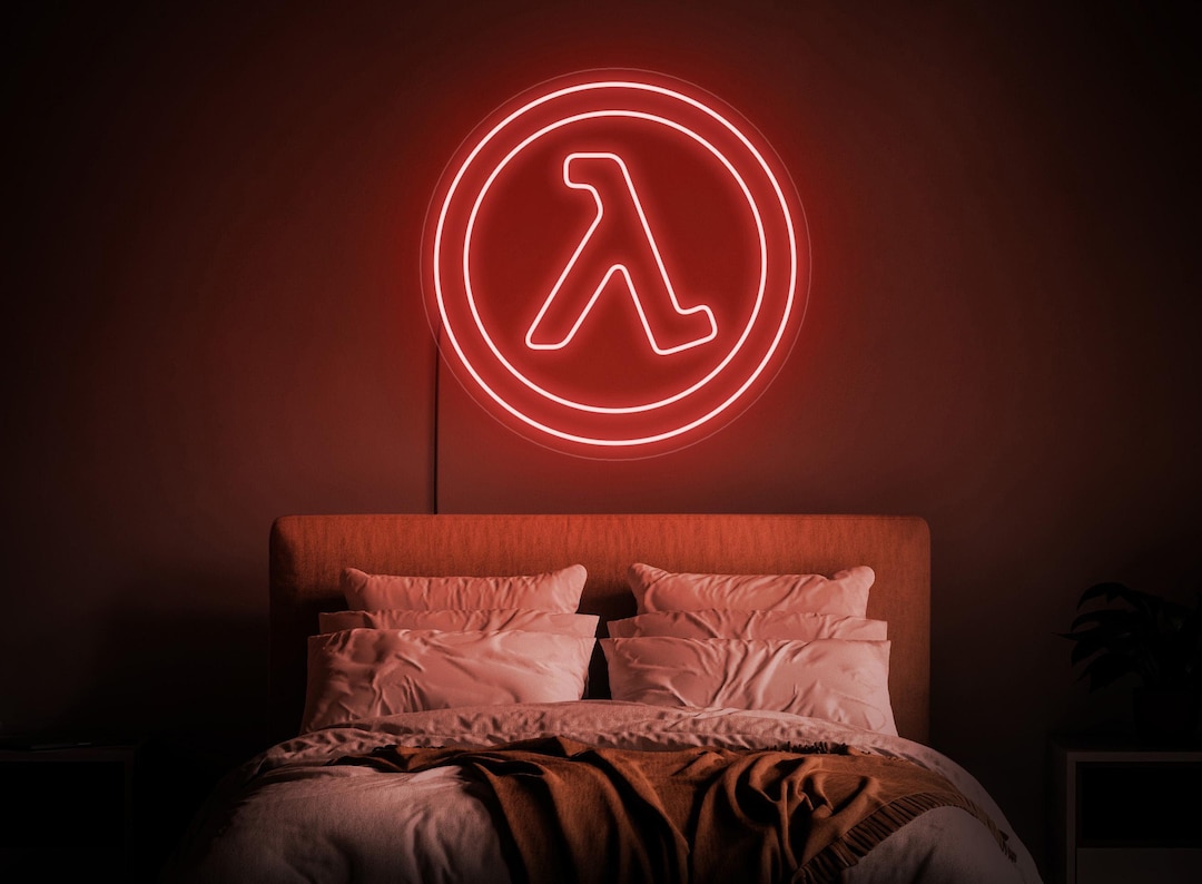 Half Life Neon Sign, Half Life Logo Sign, Half Life Led Sign, Gamer ...