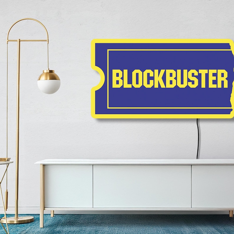 Blockbuster Neon Sign, Blockbuster Logo, Blockbuster Led Sign, Home ...