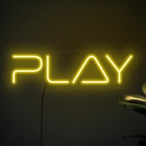 Play Neon Sign, Play Led Sign, Game Room Neon Sign, Playroom Neon Sign ...