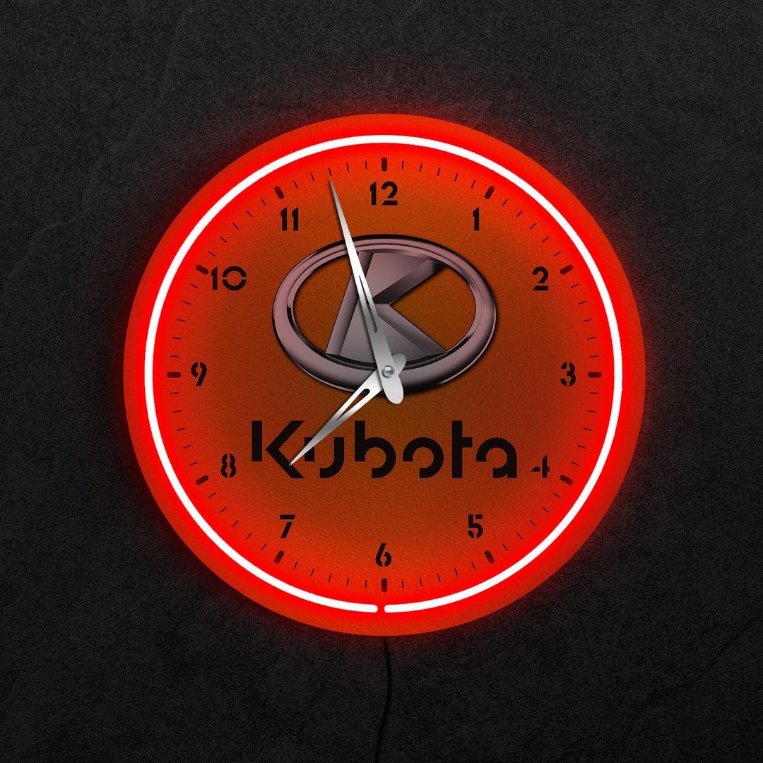 Kubota Wall Clock, Kubota Neon Clock, Kubota Led Sign, Kubota Light ...