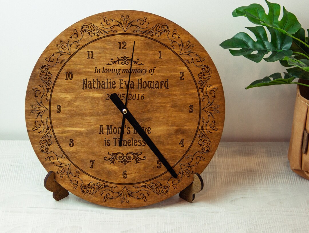 Memorial Clock for Wife, Memorial Gift for Loss of Mother, Loss of ...