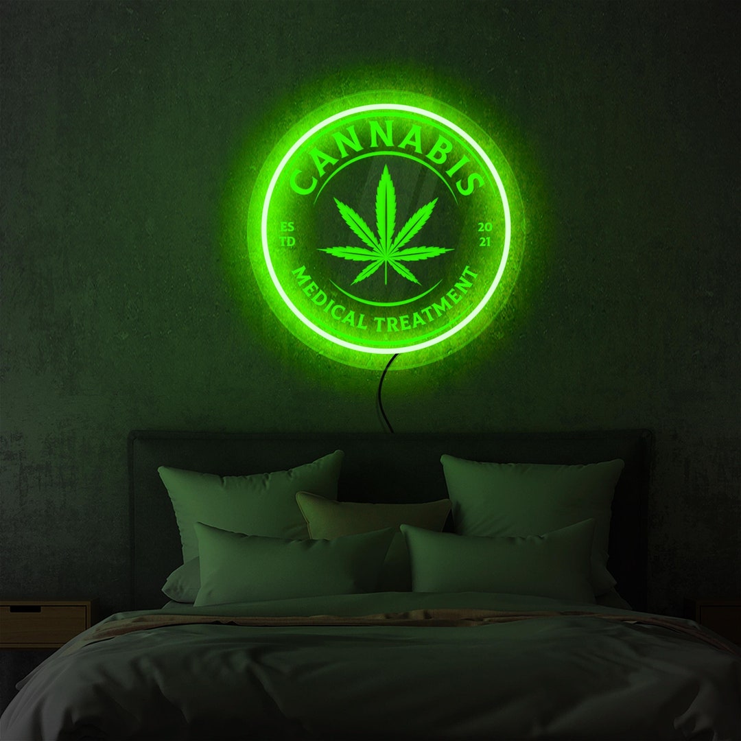 Marijuana Neon Sign, Personalized Weed Neon Sign, Cannabis Neon Sign ...