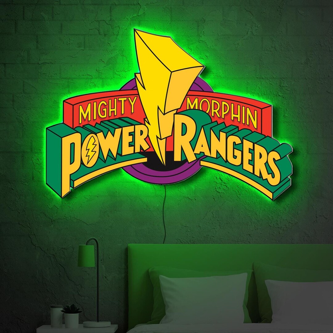 Power Rangers Neon Sign, Power Rangers Logo, Mighty Morphin Neon Sign ...