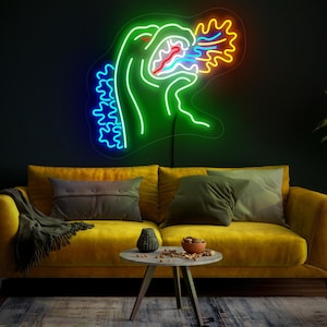 Godzilla Neon Sign, Godzilla Led Sign, Dinosaur Neon Sign, Movie Neon ...