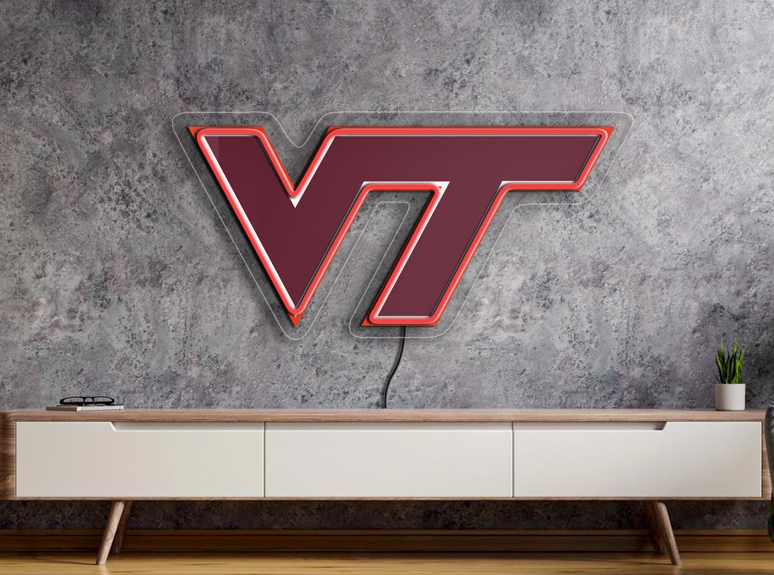 Virginia Tech University Neon Sign, Virginia Tech Hokies Neon Sign, VT ...