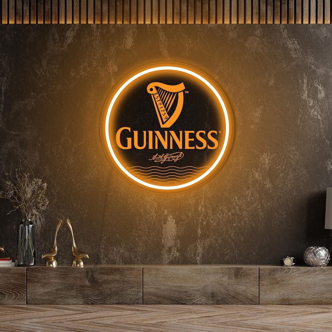 Guinness Neon Sign, Guinness Led Sign, Guinness Beer Logo, Guinness ...