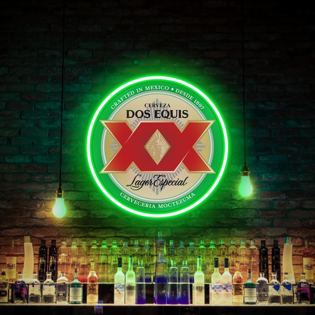 Dos Equis Neon Sign, Dos Equis Logo, Dos Equis Led Sign, Beer Neon Sign ...