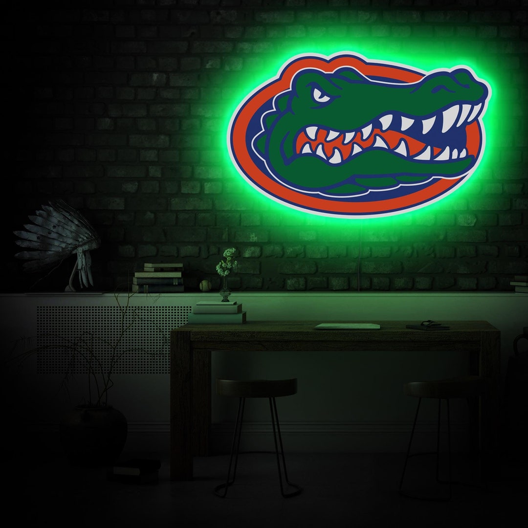Florida Gators Neon Sign, Florida Gators Logo Sign, Football Team Sign ...
