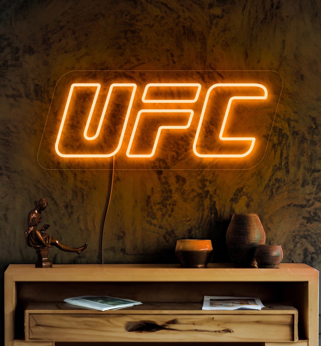 UFC Led Sign, UFC Logo Lighted, UFC Neon Sign, Boxing Neon Sign, Gym ...