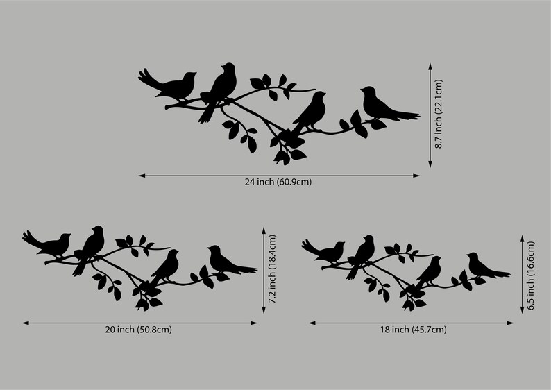 Birds on Branch Wall Art Birds on Branch Hanging Birds Wood - Etsy