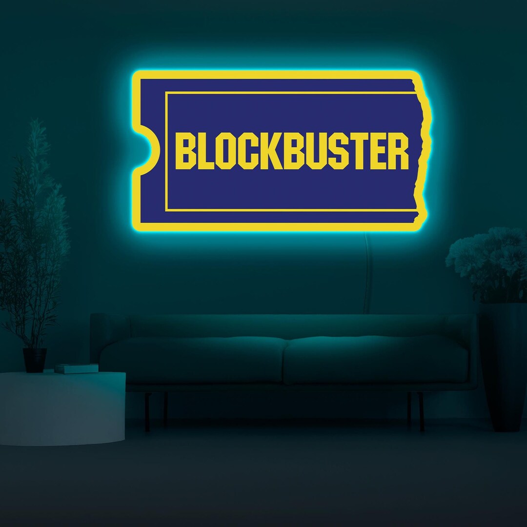 Blockbuster Neon Sign, Blockbuster Logo, Blockbuster Led Sign, Home ...