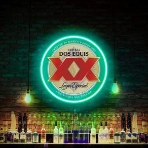 Dos Equis Neon Sign, Dos Equis Logo, Dos Equis Led Sign, Beer Neon Sign ...