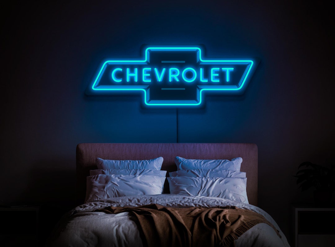 Chevrolet Neon Sign, Chevrolet Logo, Chevrolet Led Sign, Chevrolet Gift ...