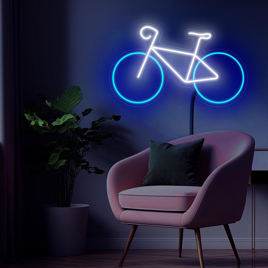 Bicycle Neon Sign, Bike Neon Sign, Bicycle Led Sign, Cyclist Neon Sign ...