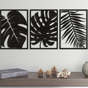 Monstera Wall Art, Monstera Wall Decor, Monstera Wood Decor, Monstera ...