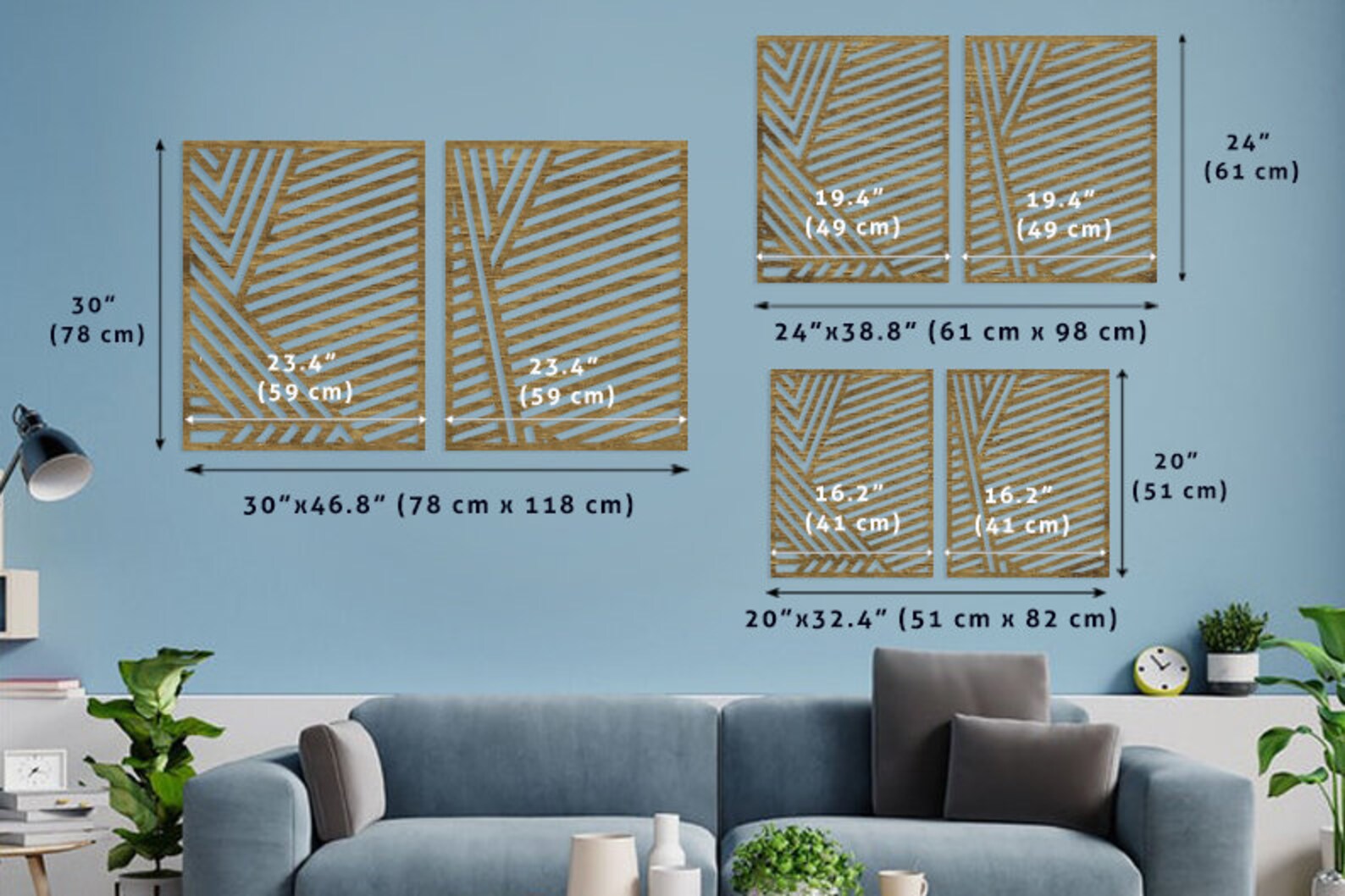 Geometric Wood Wall Art Set Geometric Wood Wall Art Large - Etsy