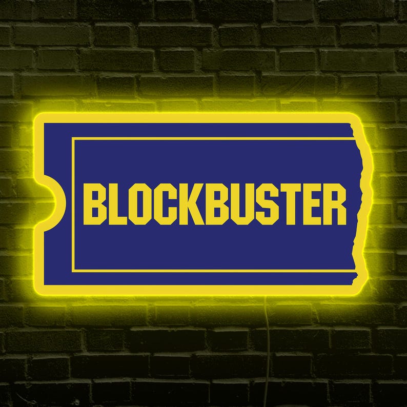 Blockbuster Neon Sign, Blockbuster Logo, Blockbuster Led Sign, Home ...