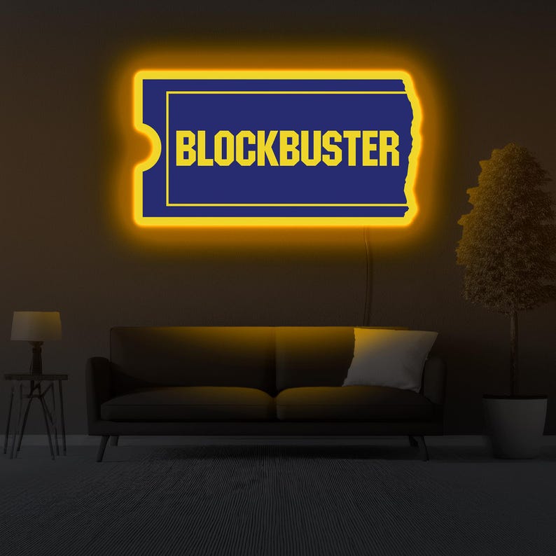 Blockbuster Neon Sign, Blockbuster Logo, Blockbuster Led Sign, Home ...