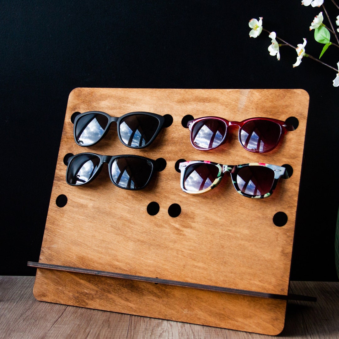 Wood Glasses Holder, Wooden Glasses Stand, Sunglasses Display Stand ...