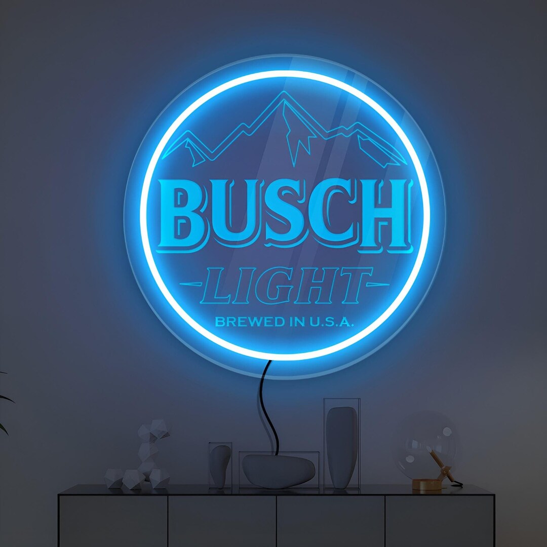 Busch Light Beer Sign, Busch Light Neon Sign, Busch Light Logo Lighted ...