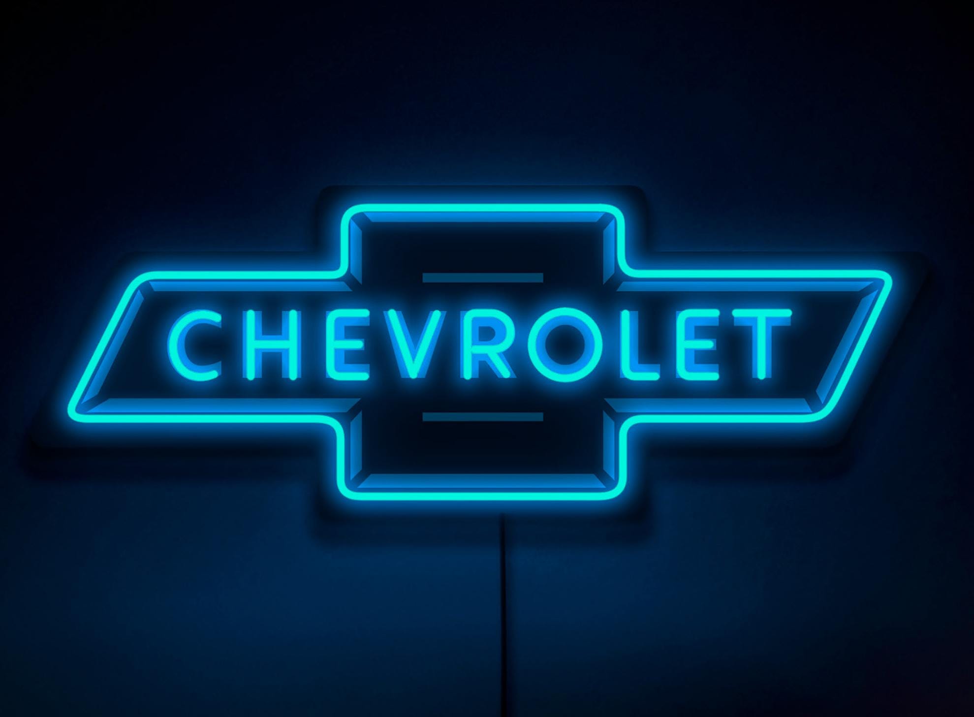 Chevrolet Neon Sign, Chevrolet Logo, Chevrolet Led Sign, Chevrolet Gift ...