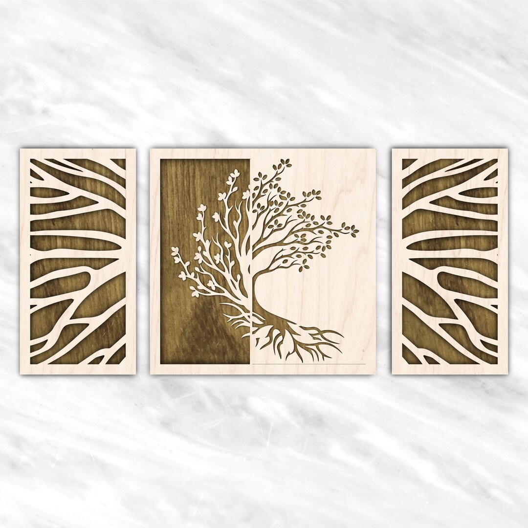 Tree of Life Wood Panels, Tree of Life Wall Art Large, Tree of Life ...