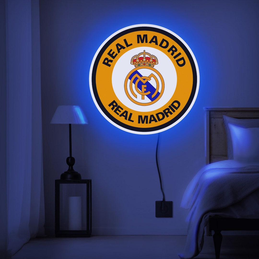 Real Madrid Neon Sign, Real Madrid Logo Sign, FC Real Madrid Led Sign ...
