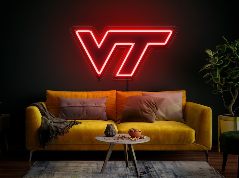 Virginia Tech University Neon Sign, Virginia Tech Hokies Neon Sign, VT ...