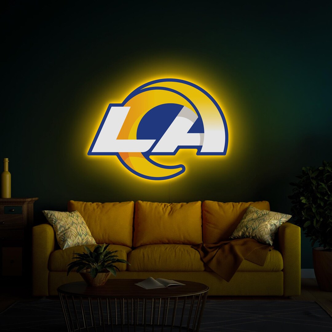 Los Angeles Rams Neon Sign, Los Angeles Rams Logo Sign, Los Angeles ...