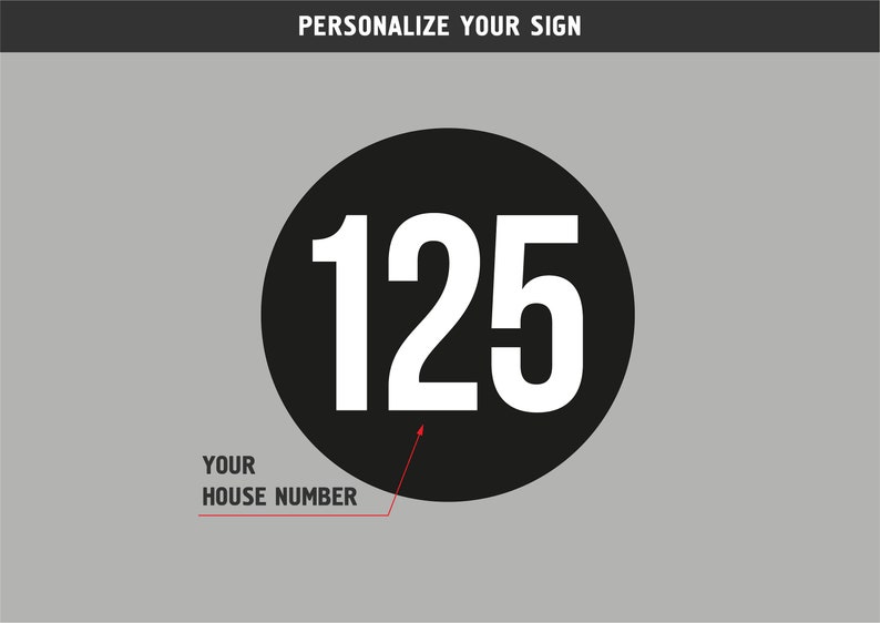 House Number Sign Circle House Number Wood Sign House Number - Etsy