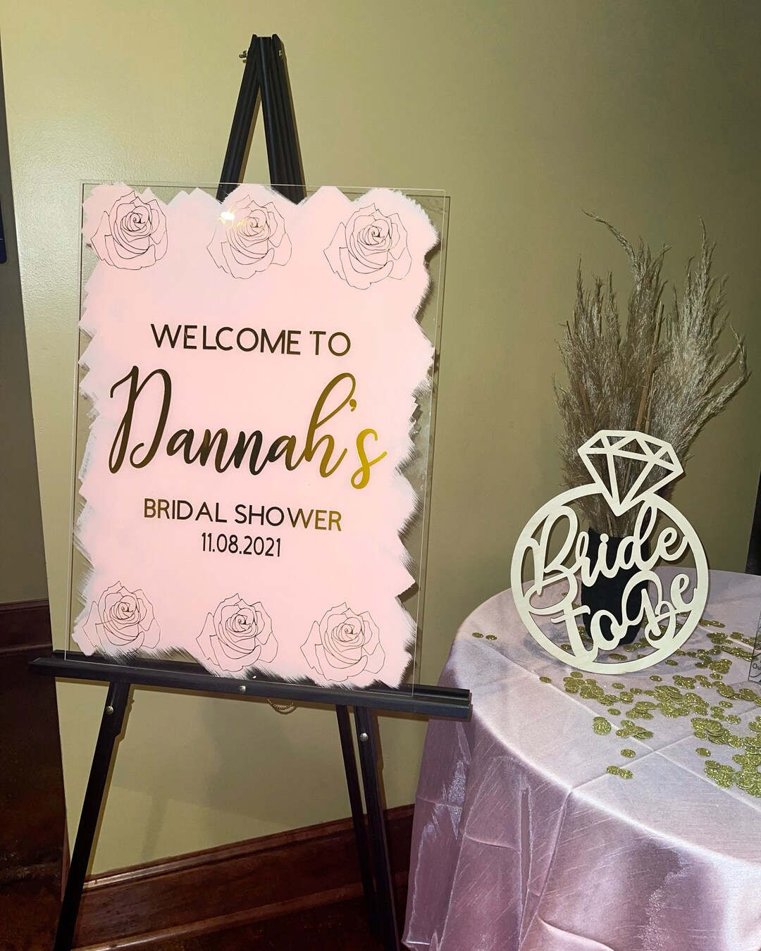 Acrylic Party Sign | Acrylic Welcome Sign | Bridal Shower Sign | Party ...