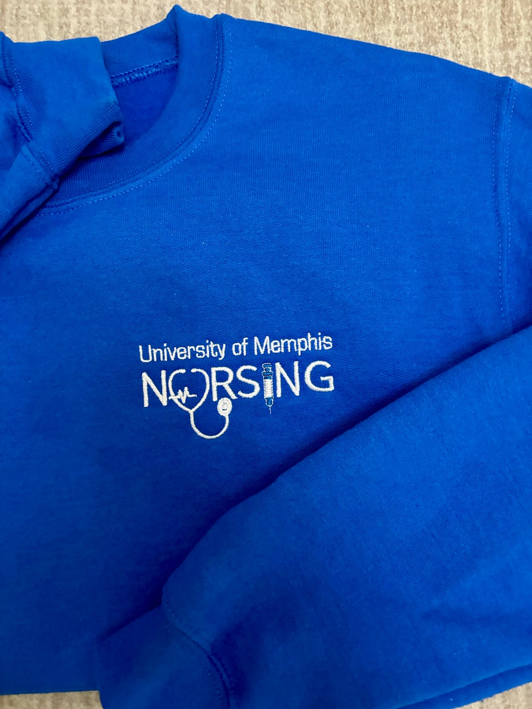 Embroidered College Sweatshirt Major and College Sweatshirt College ...