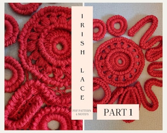 Irish Lace Crochet Motifs Pattern: Cardigan, Jacket, Blouse (PDF ...