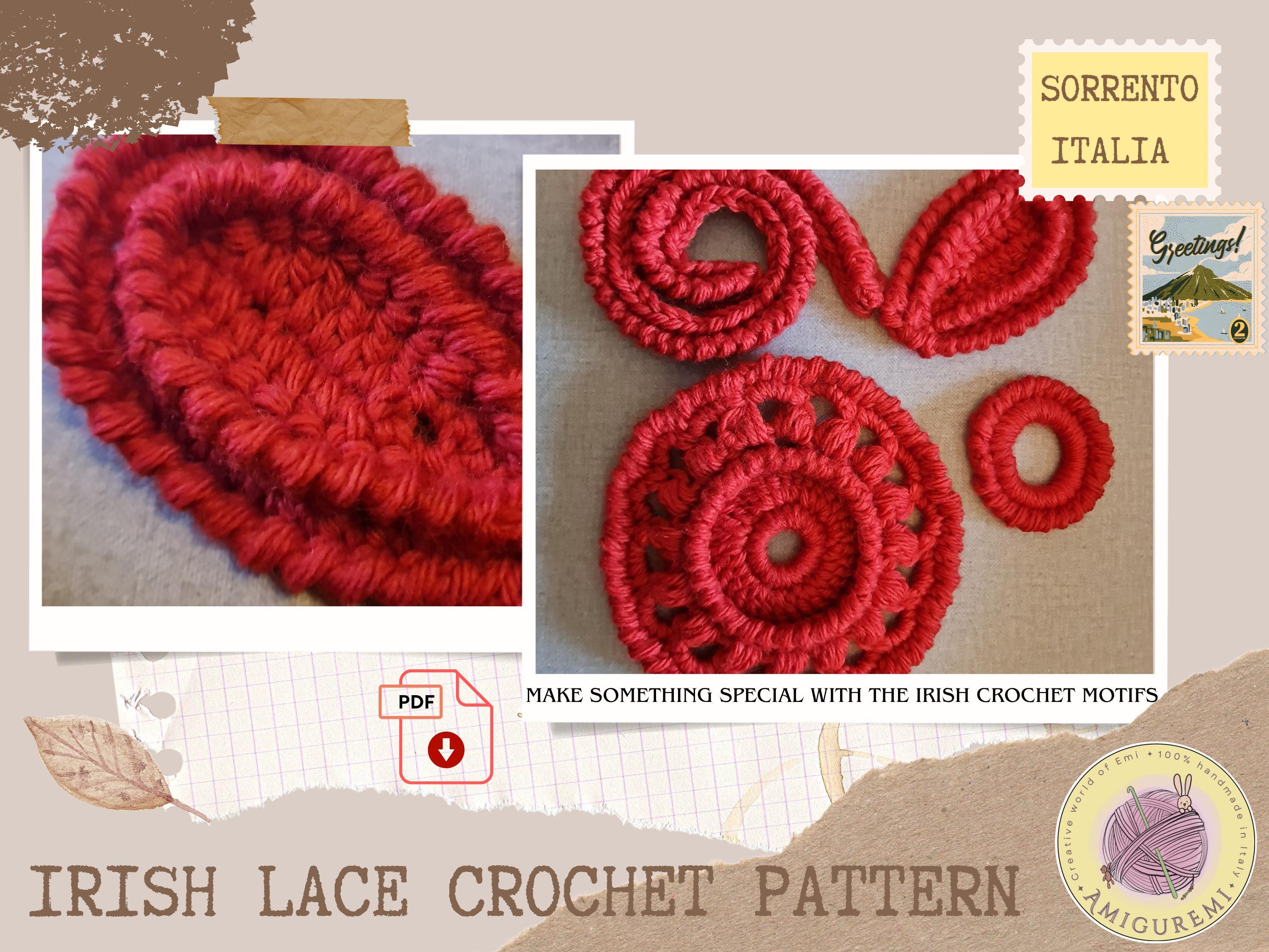 Irish Lace Crochet Motifs Pattern: Cardigan, Jacket, Blouse (PDF ...