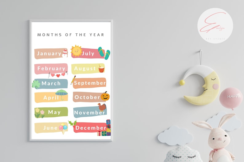 Set of 8 Educational Posters, Homeschool Prints,maria Montessori ...