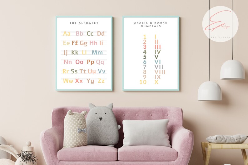 Set of 8 Educational Posters, Homeschool Prints,maria Montessori ...