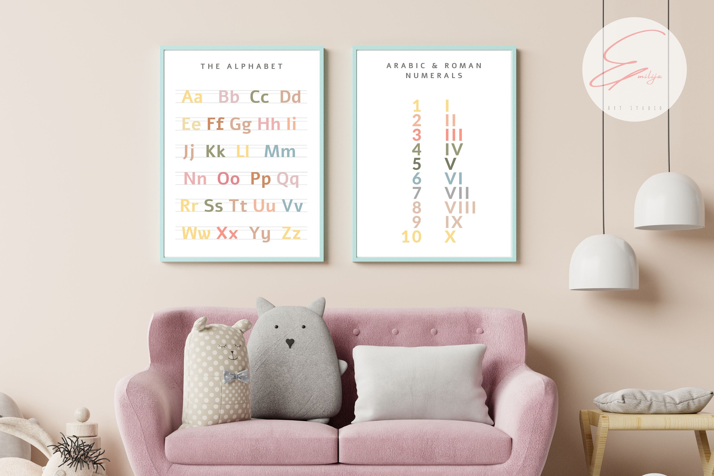 Set of 8 Educational Posters, Homeschool Prints,maria Montessori ...
